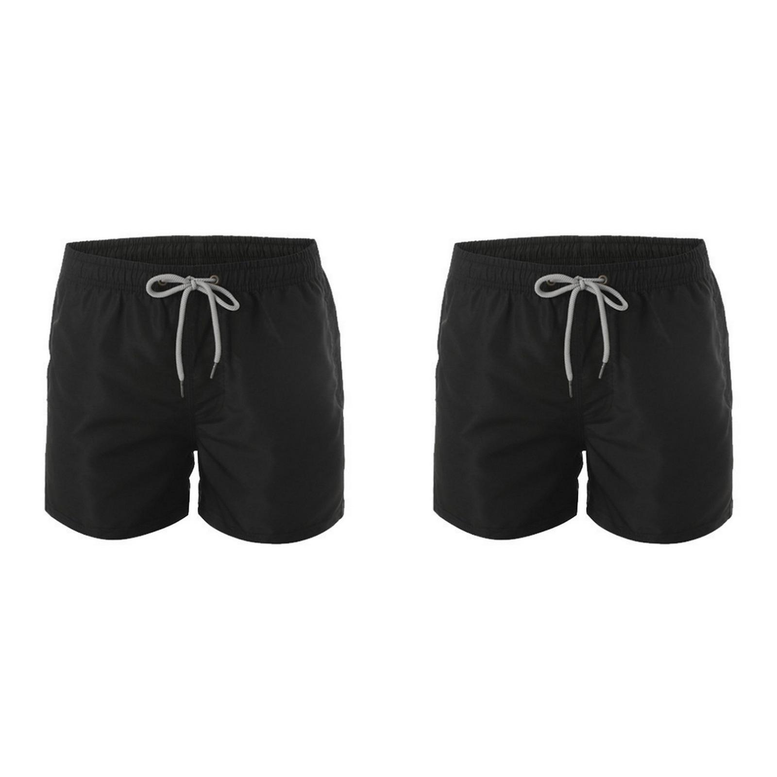 Kcodviy 2 Pcs Sports Net Beach Shorts Swim Trunk Dry Quick with inner ...