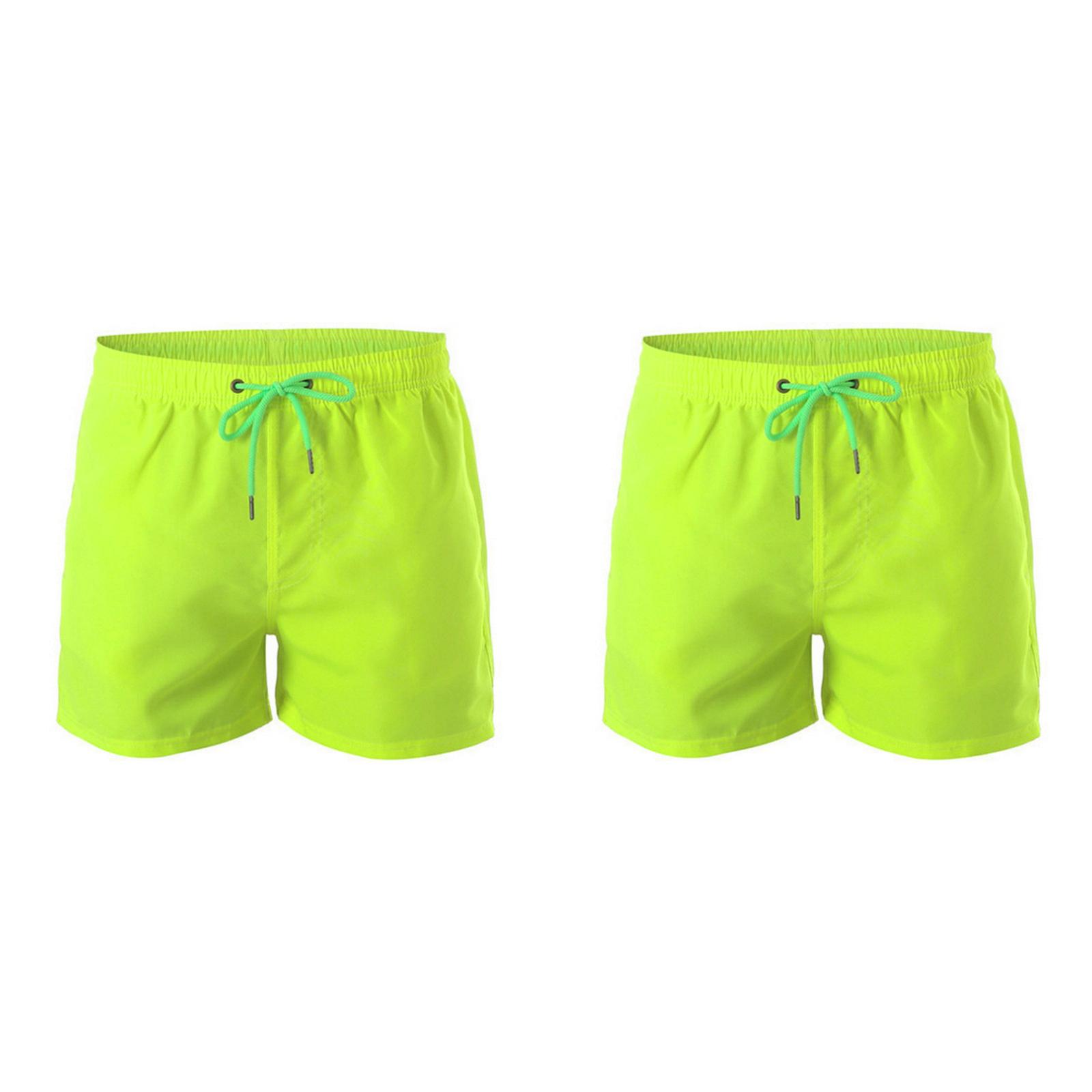 Kcodviy 2 Pcs Sports Net Beach Shorts Swim Trunks for Men Dry Quick ...