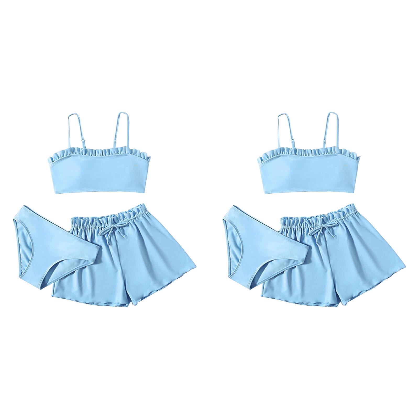Kcodviy 2 Pcs Toddler Girl's 3 Piece Children Bathing Suits Girls ...