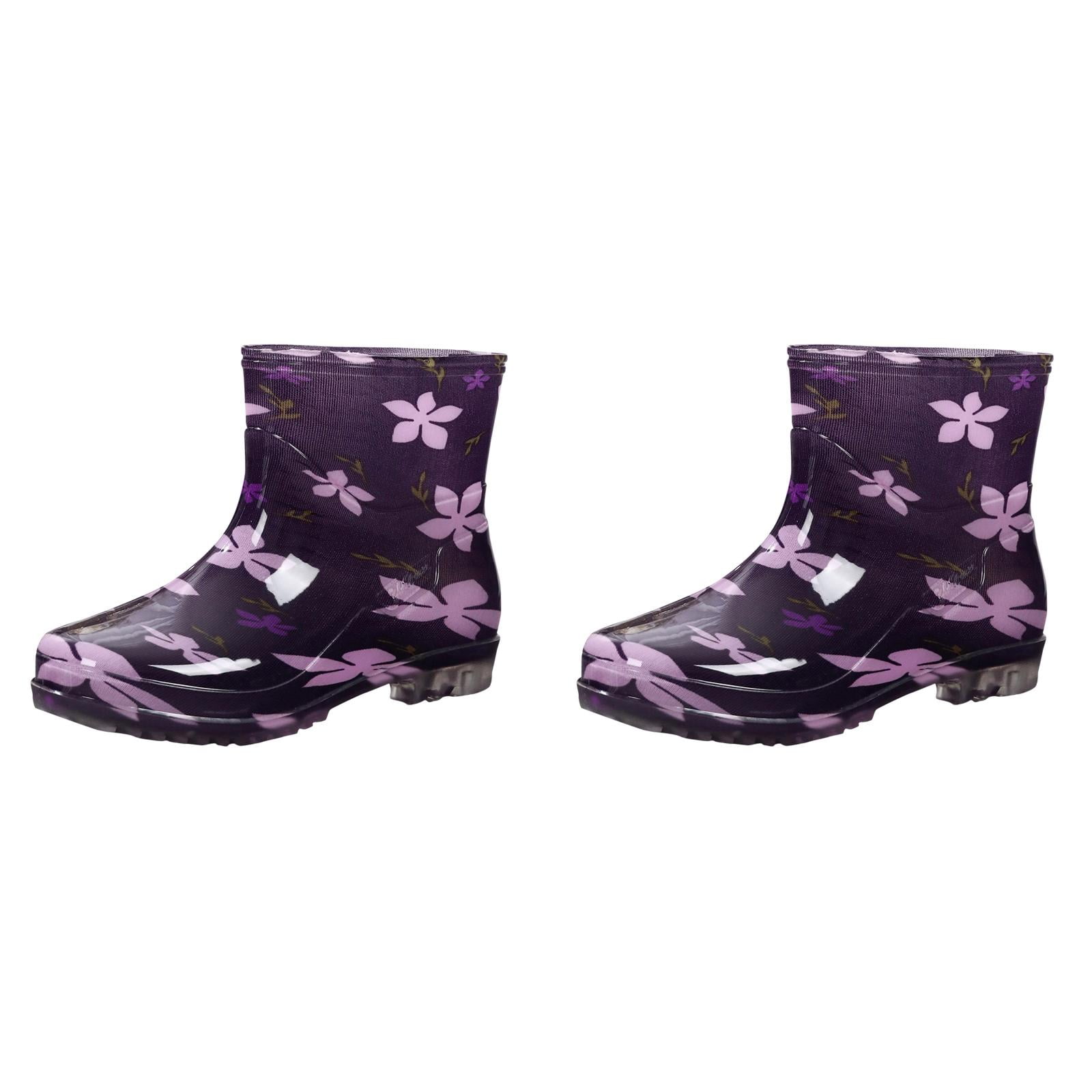 Kcodviy 2 Pcs Top Rubber Baby Boots Clear Wellies Water Women Rain Boot ...