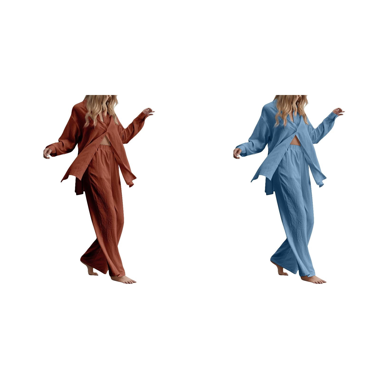 Kcodviy 2 Pcs Women Ladies 2 Piece Dressy Romper Retro Plus Size and ...