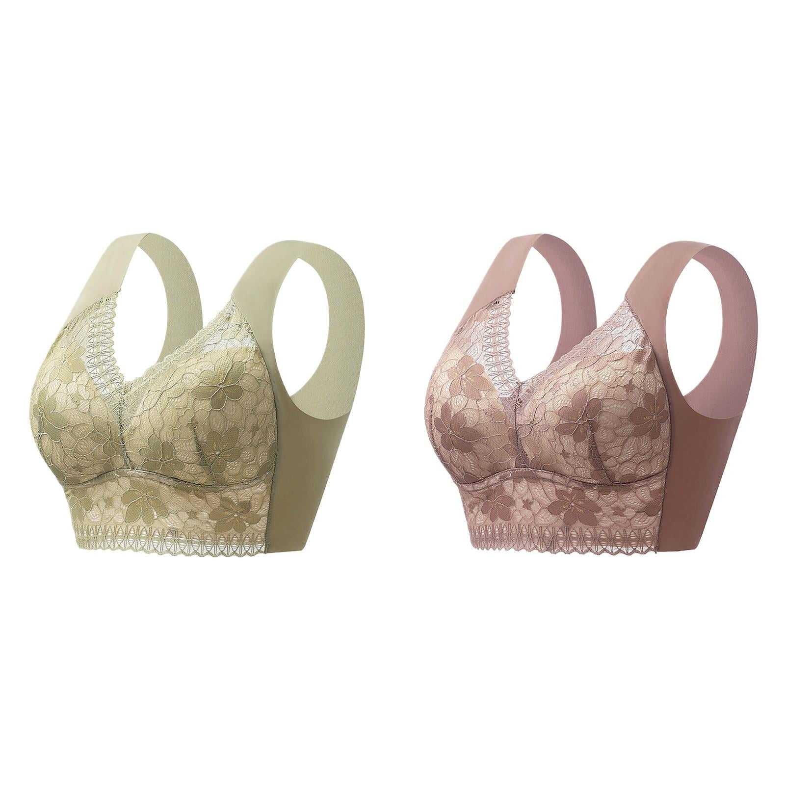 Kcodviy 2 Pcs Women's Front Side Buckle Women Bra Set and Underwear ...