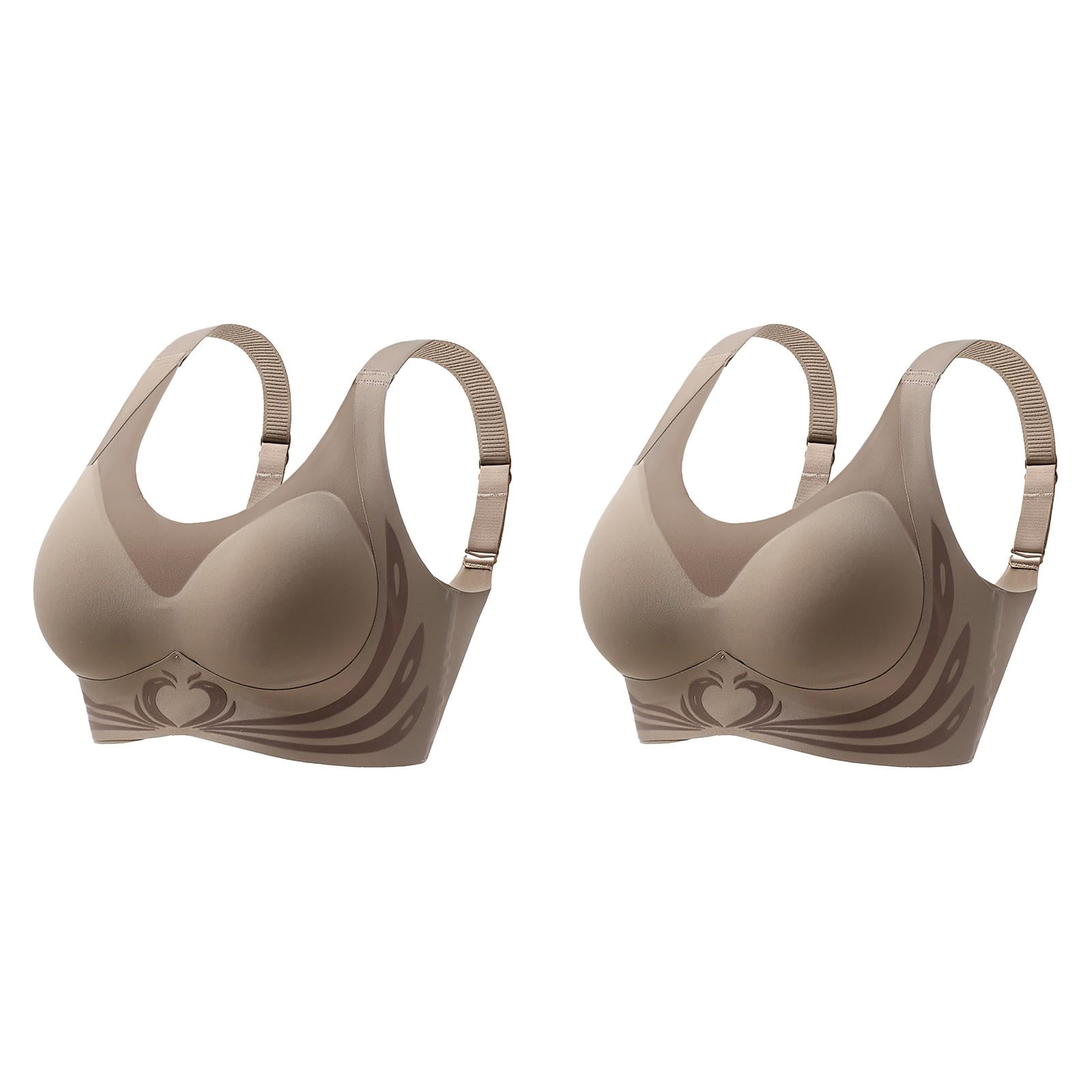 Kcodviy 2 Pcs Women's Front Side Buckle Women S Bras Lace Edge without ...