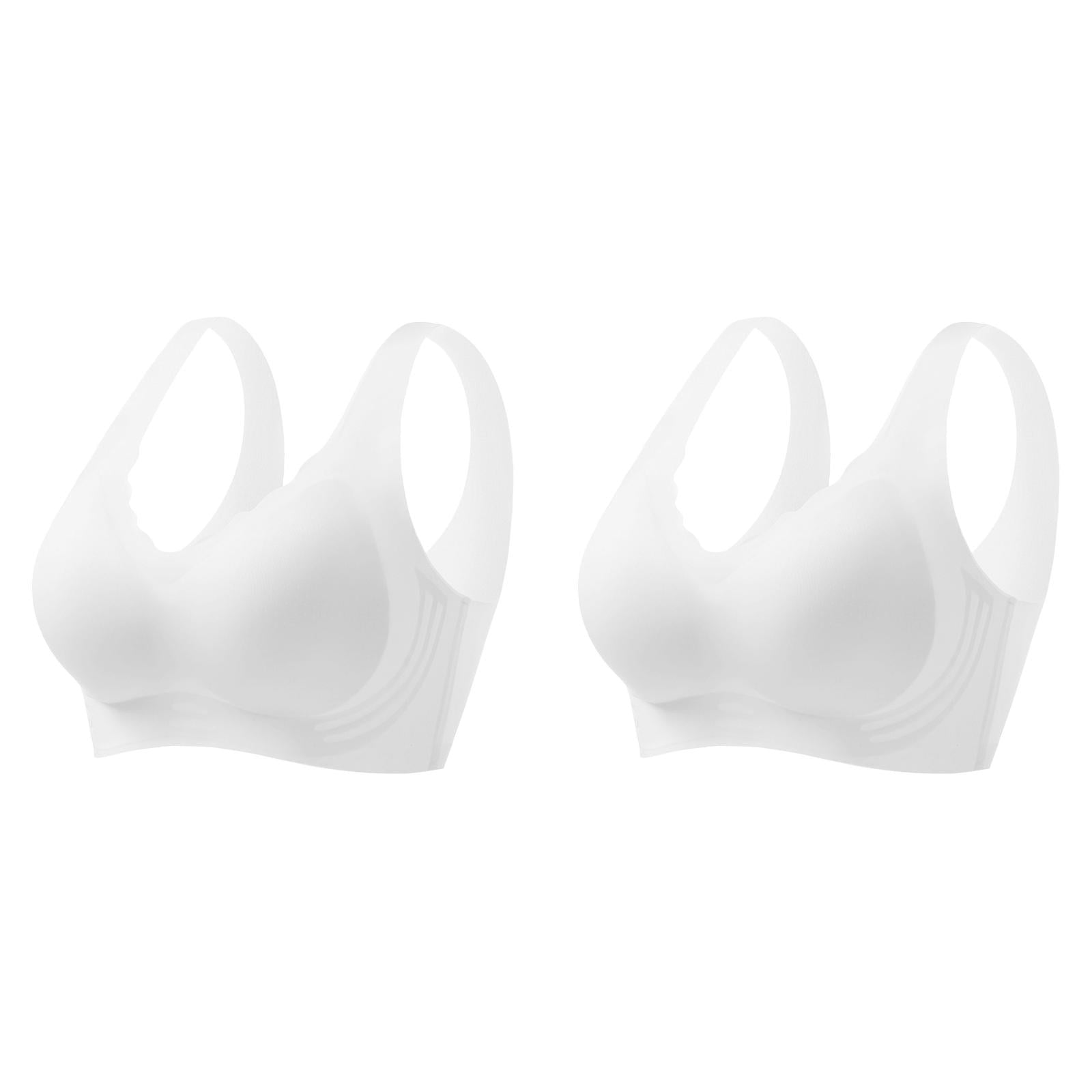 Kcodviy 2 Pcs Women's Ice Silk Seamless Sports Bras Pack Cold Feeling ...