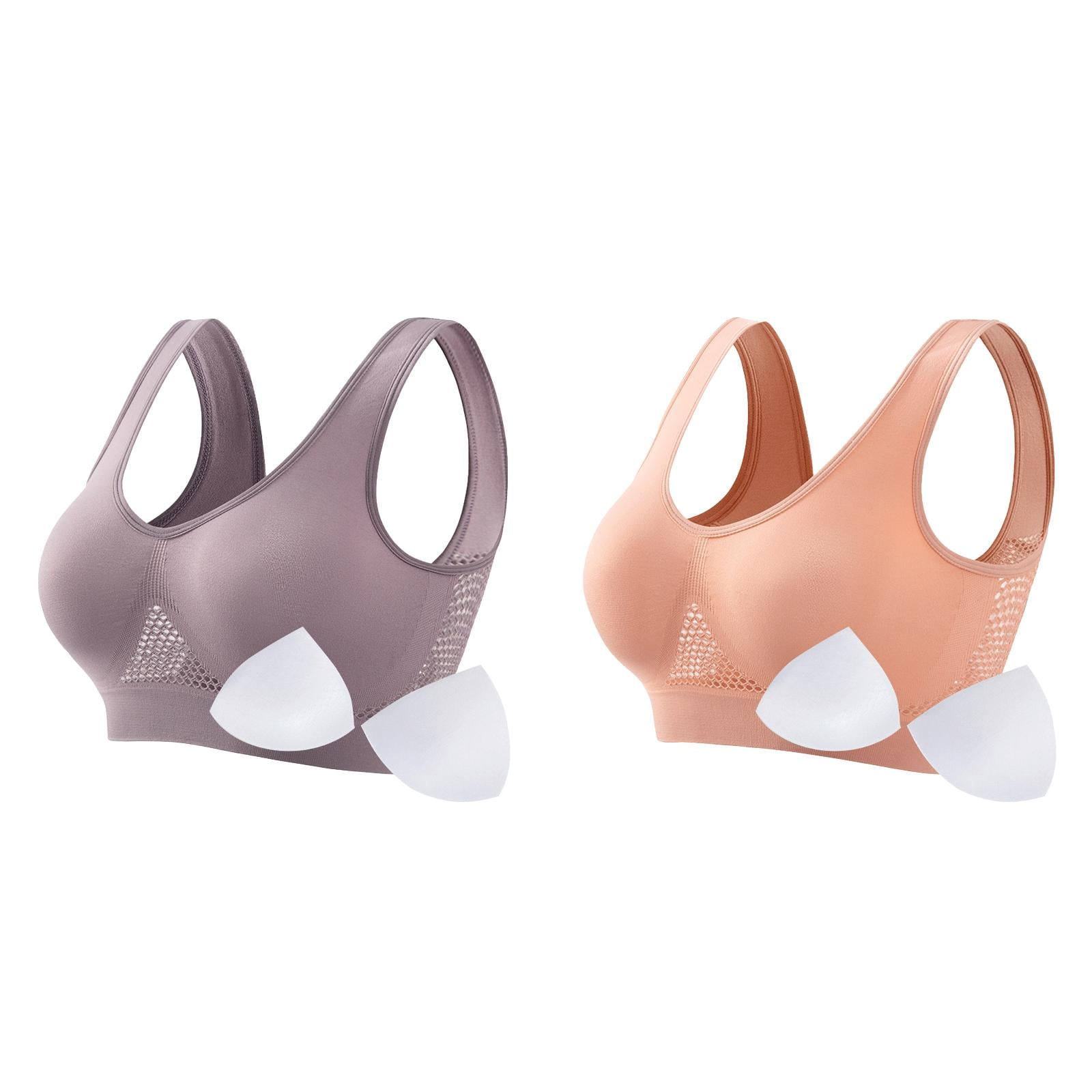 Kcodviy 2 Pcs Women's Plus Size Proof Maximum Support Sports Bras for ...