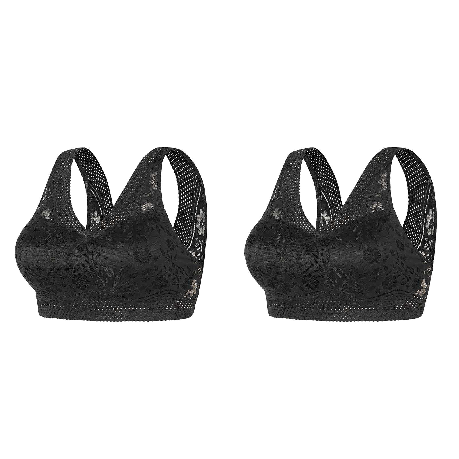 Kcodviy 2 Pcs Women's Summer Ice Silk Womens Bras Pack Seamless Beauty ...