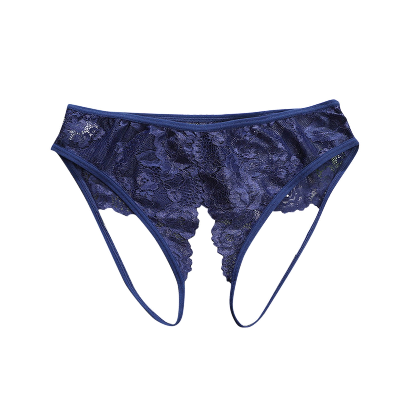 Kcodviy 2pcs Women Lace Briefs Bulk Panties Hollow Out Panties Crochet Stash Underwear Lace Up