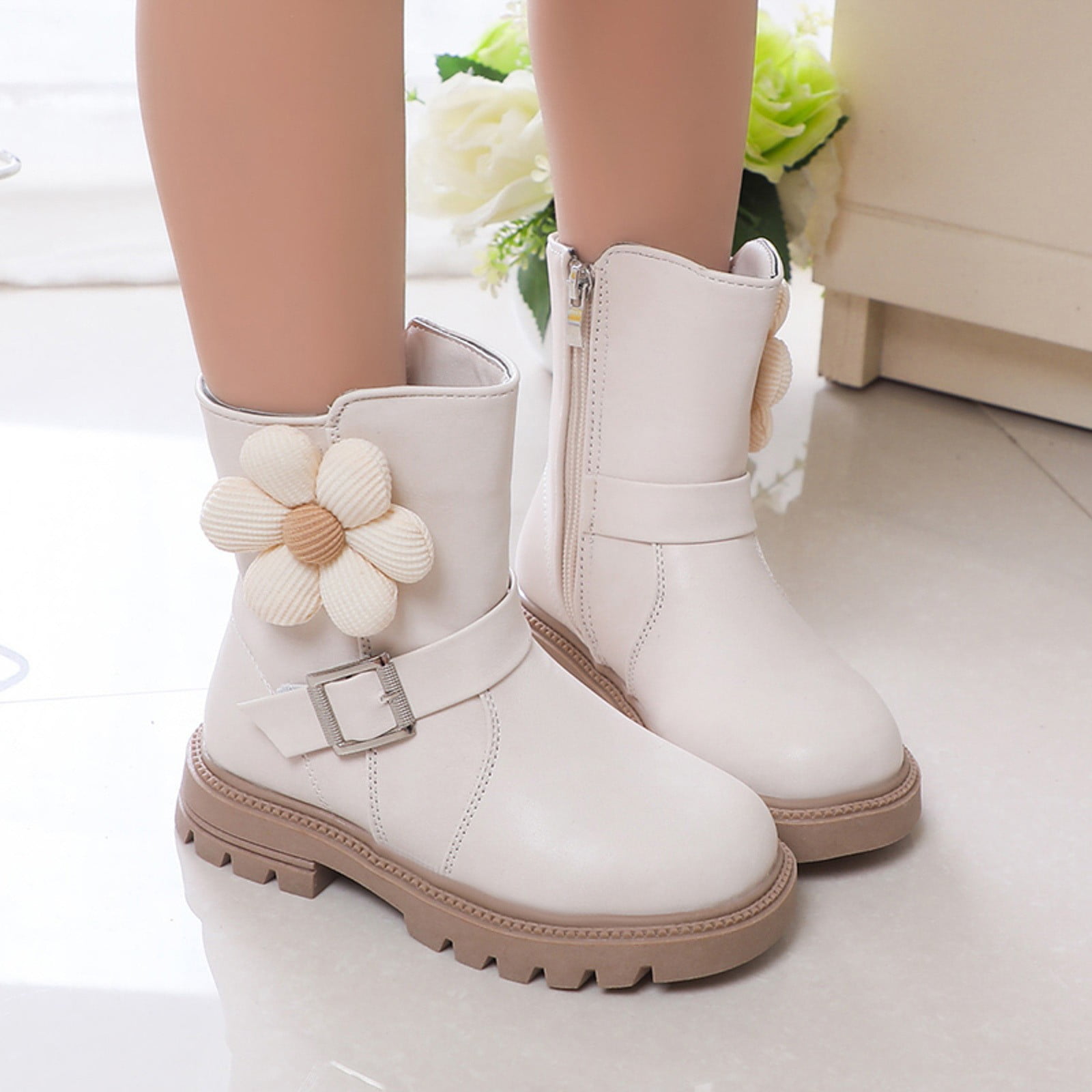 Kcodviy Children able Thick Soled Girls Size 2 Shoes Girls Mid Length ...