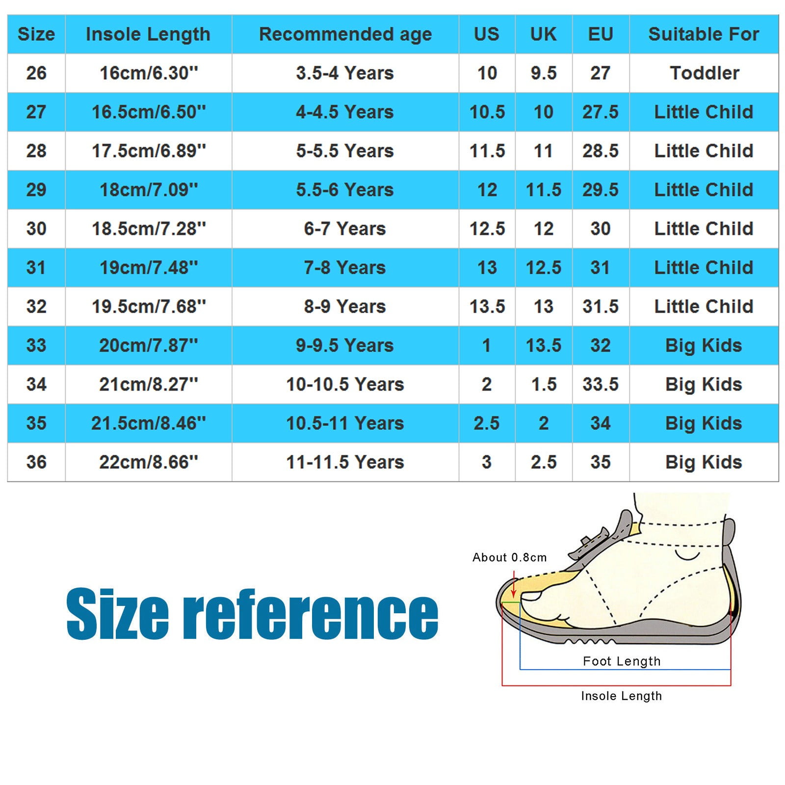 Kcodviy Children able Thick Soled Shoes for Size 6 Girls Mid Length ...