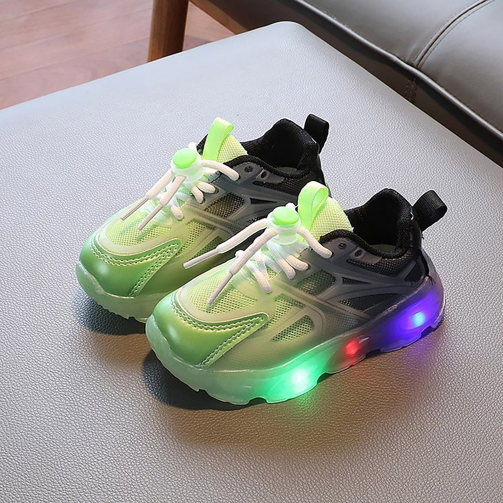 Kcodviy Children's Sneakers Color Gradient Shoes Size 1 Led Light Shoes ...