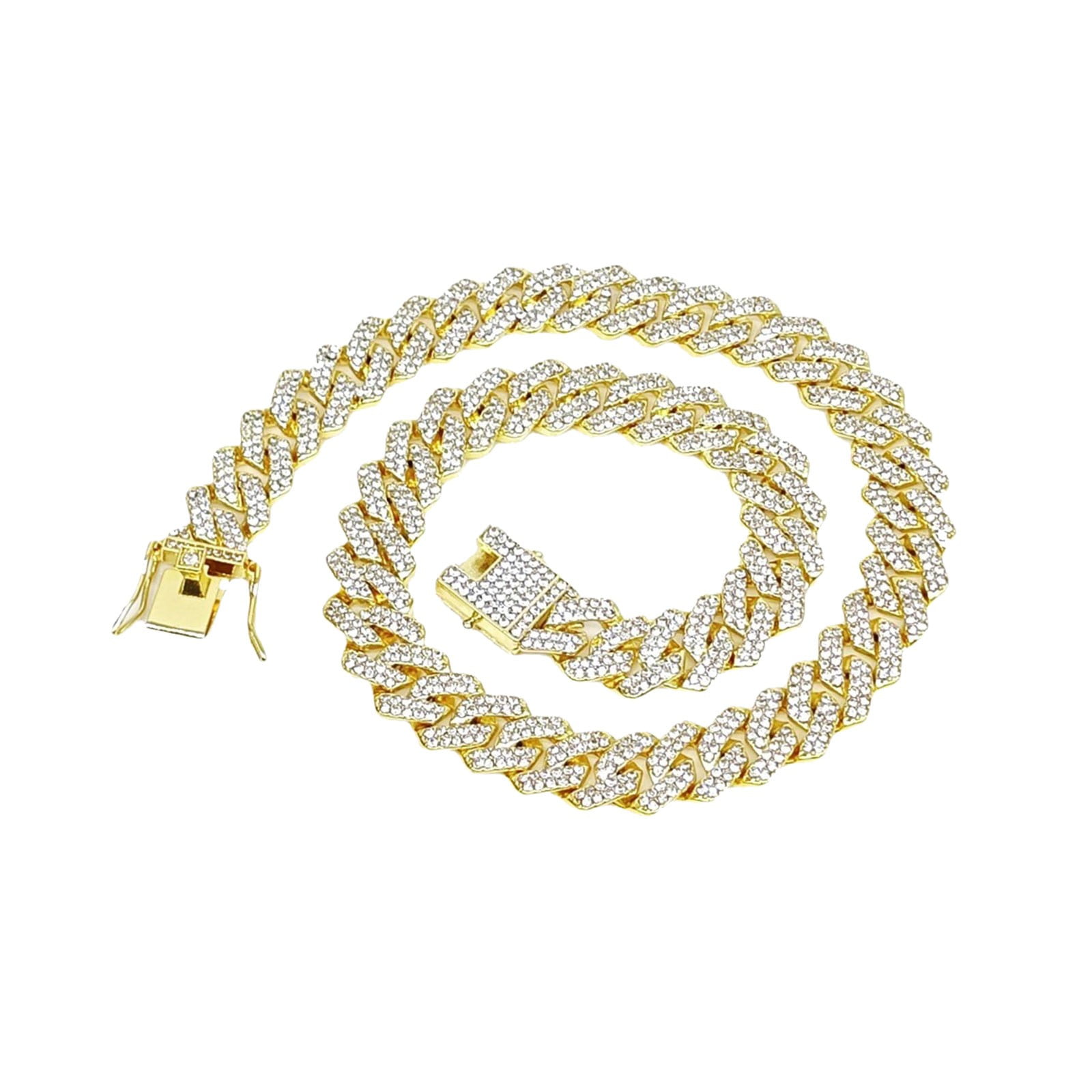 Kcodviy Cuban Chain Necklaces Gold Cuban Link Chains Mens Iced Out ...