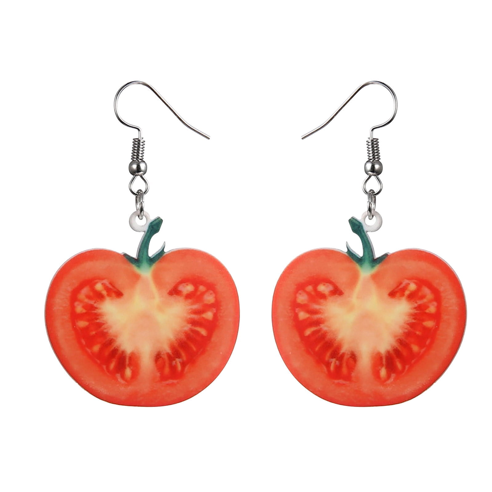 Kcodviy Cute Feminine Fruit Earrings Multi Piece Set Funny Kawaii Lemon ...