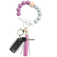 SAYFUT Handmade Wristlet Round Key Ring Chain Leather/ Silicone ...