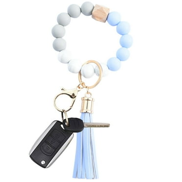 Momine Fashion Creative Keychain Bracelet Wristlet Key Ring Beaded ...