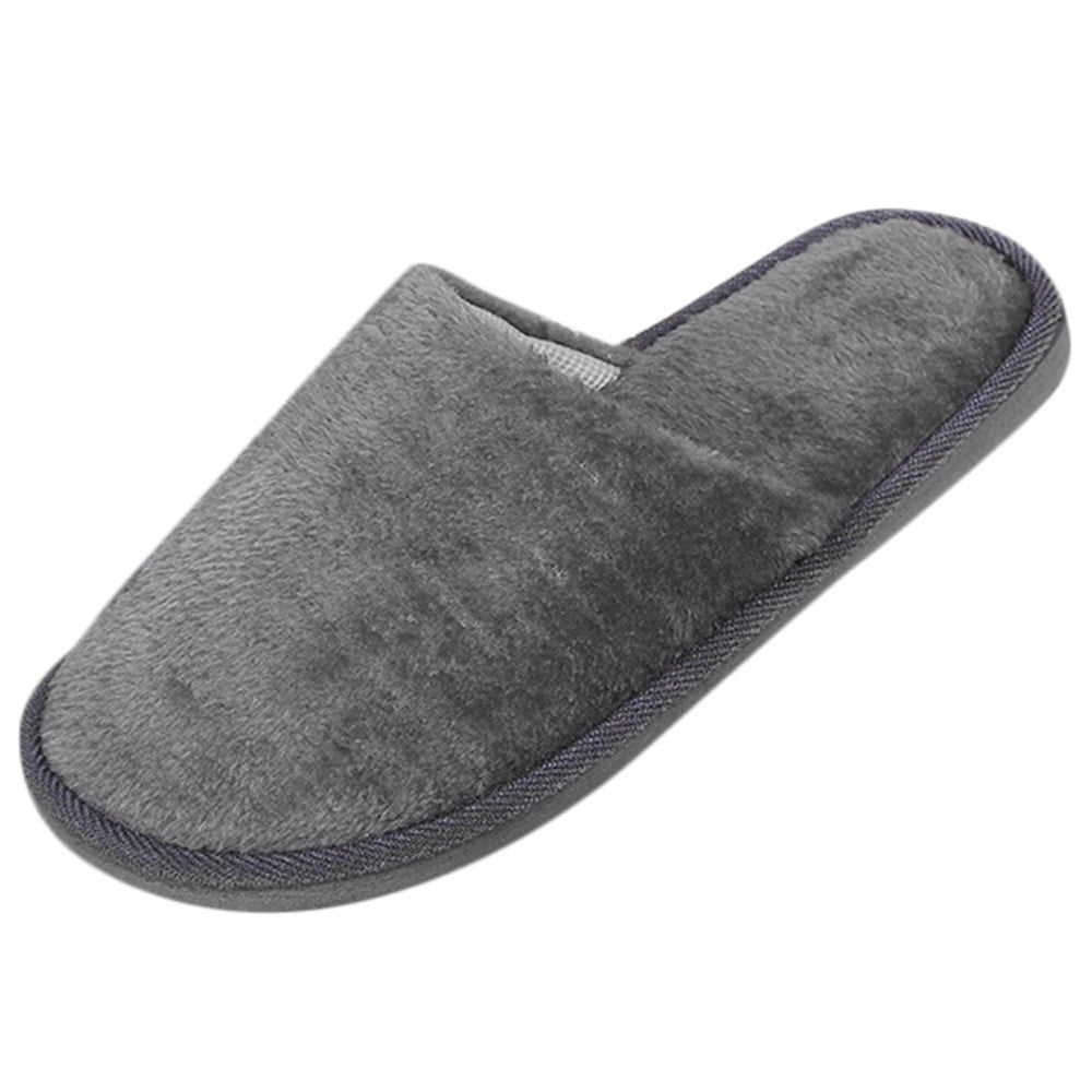 Kcodviy Men Warm Home Plush Soft Slippers Indoors Anti- Winter Floor ...