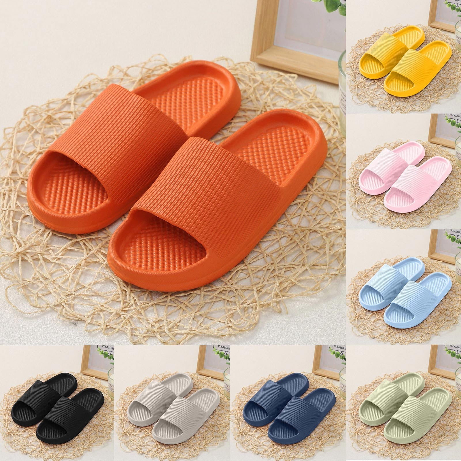 Kcodviy Men and Women Home Gamer Slippers for Men Slippers Flat Non ...
