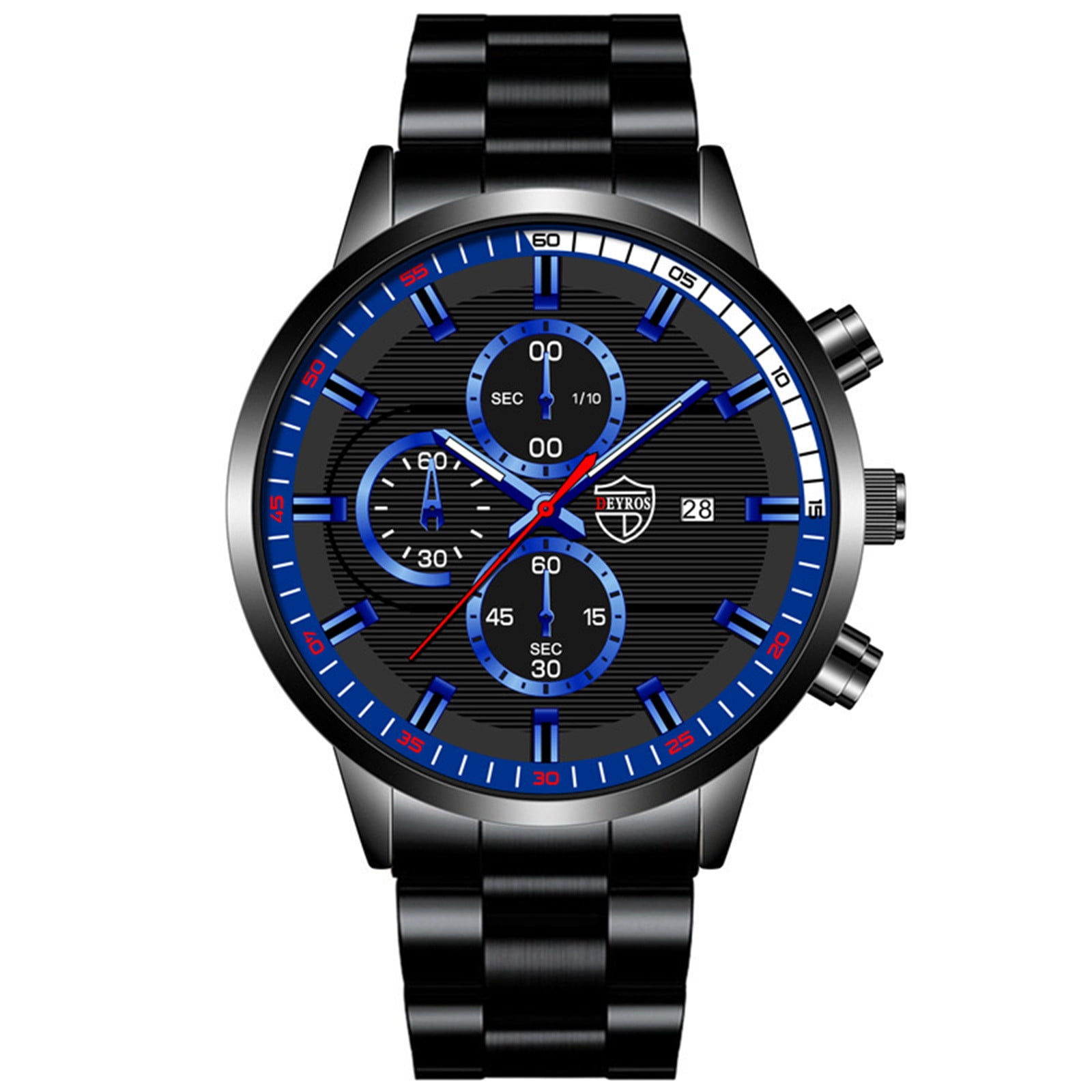 Kcodviy Mens Watches Casual Stainless Steel Analog Quartz Watch Men ...