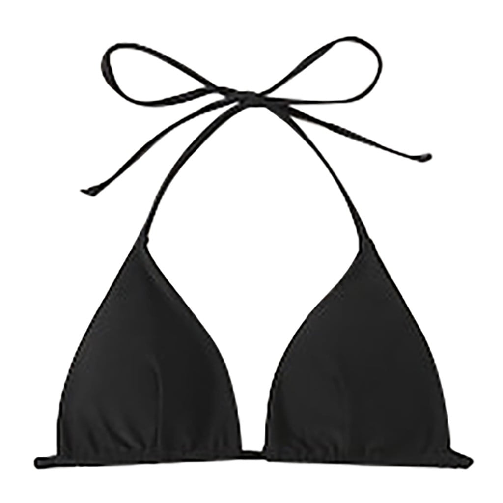 Kcodviy Sexy Swim Suits For Women 2024 Bikini Top Women Bikini Solid Color Padded Swimwear