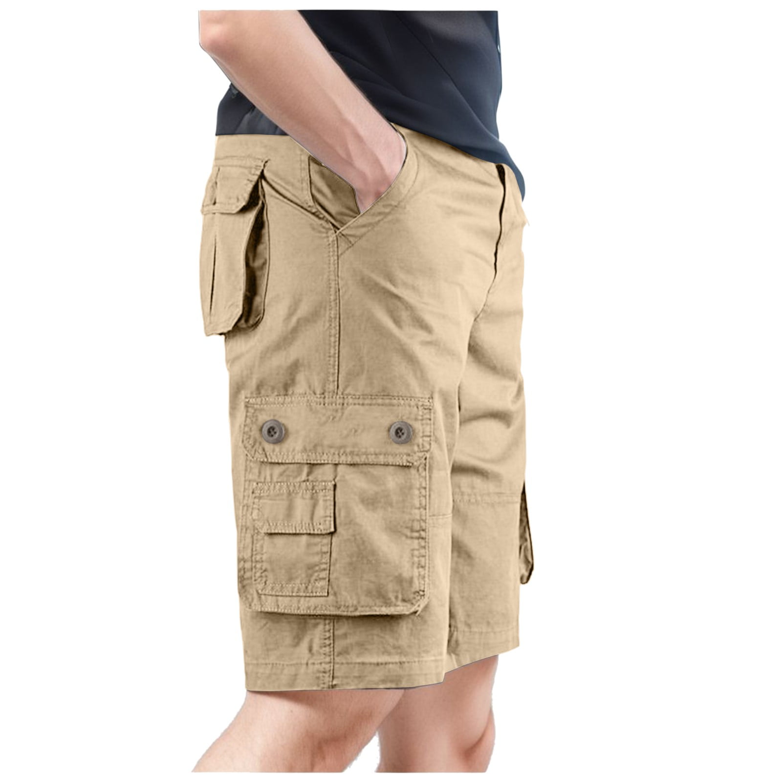 Kcodviy Solid Men's Color With Multi Pocket And Fashion Summer Leisure ...