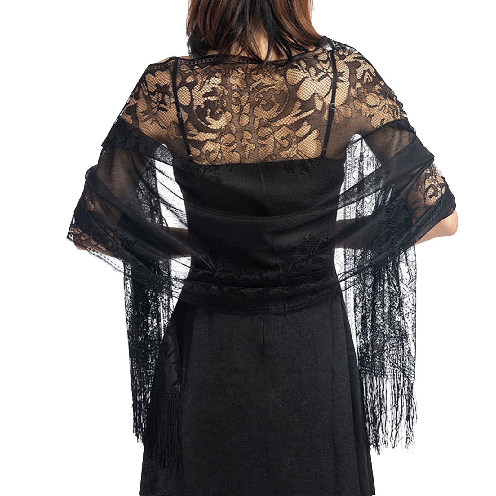 Kcodviy Women's Shawl Lace Shawl 1920S Womens Vest Bride's Bridesmaid ...