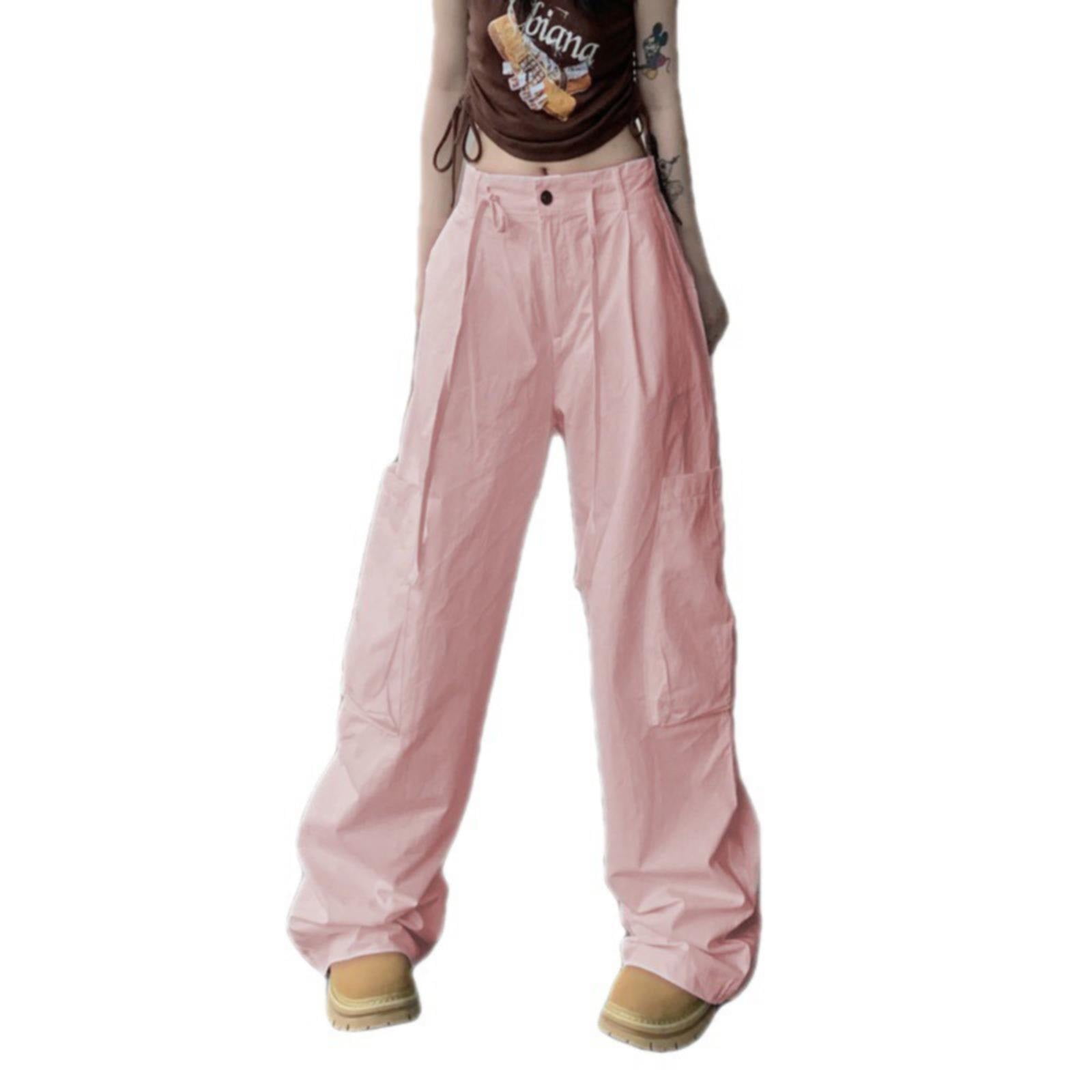 Kcodviy Womens Baggy Cargo Pants Streetwear Hip Hop Joggers Sweatpants