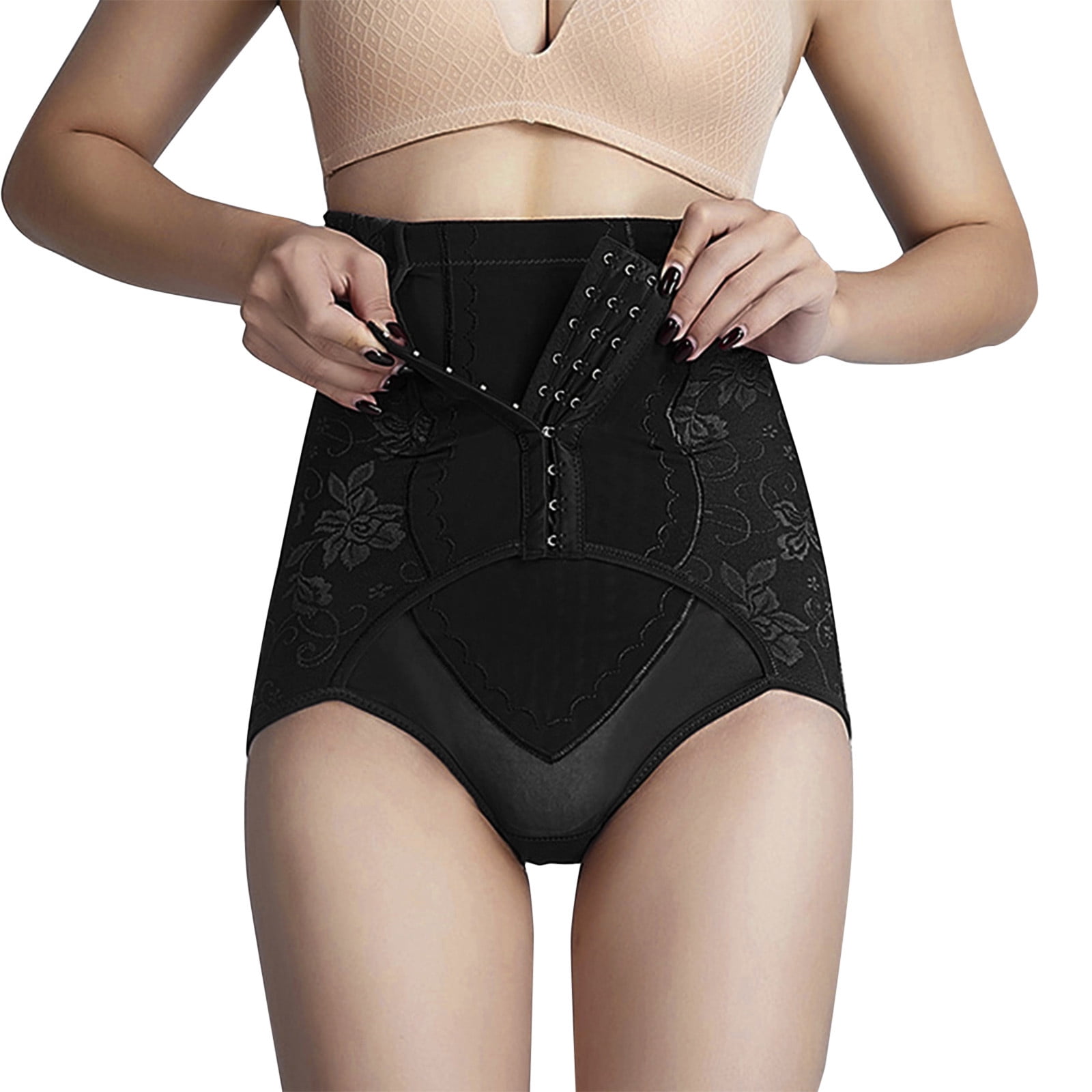 Kcodviy Womens High Waist Lace Butt Lift Corset Waist Button Body
