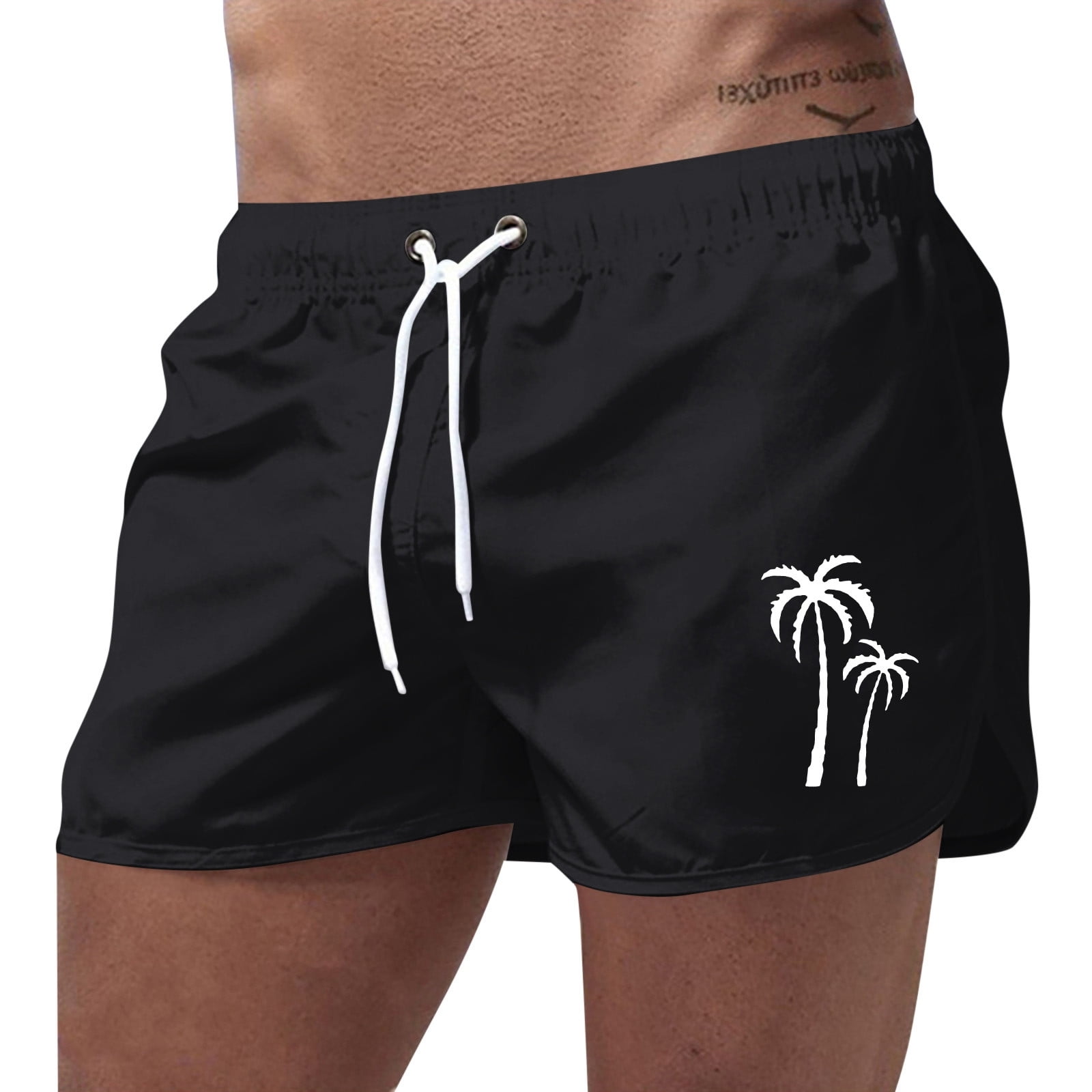Kcolen Big and Tall Swim Trunks for Men Elastic Waist Bathing Suit ...
