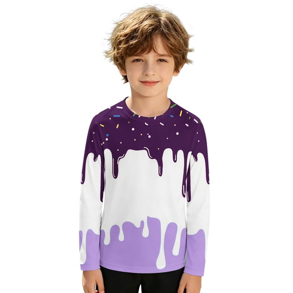 Kcolen Boys' Long Sleeve Rashguard UPF Sun Protection Swim Shirt UV SPF ...