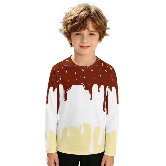 Kcolen Boys' Long Sleeve Rashguard UPF Sun Protection Swim Shirt UV SPF ...