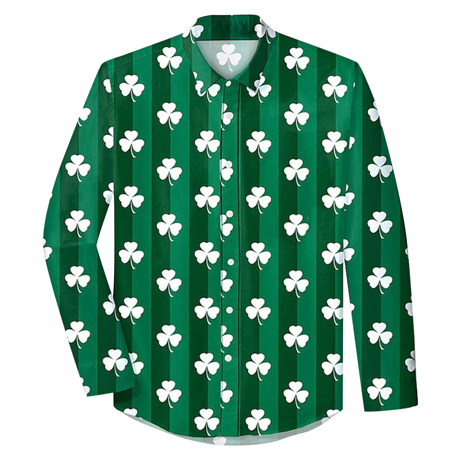 Kcolen Mens Dress Shirts St Paddy's Day Festive Long Sleeve Shirt Neon ...