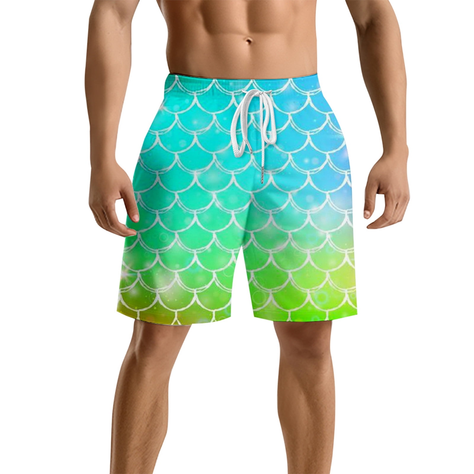 Kcolen Mens Small Swim Trunks Elastic Waist Swim Shorts Light Upf ...