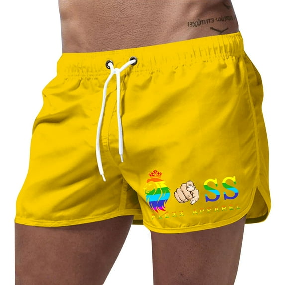 Kcolen Mens Small Swim Trunks Short High Elastic Waist Mens Bathing ...