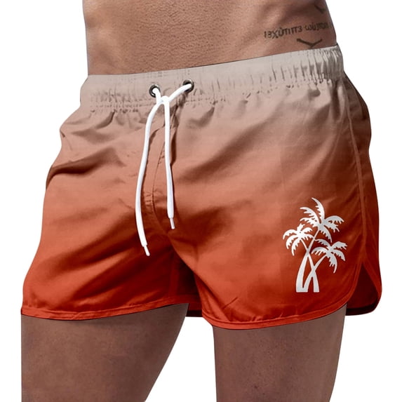 Kcolen Mens Swim Trunks 5 Inch High Elastic Waist Board Shorts Men's ...