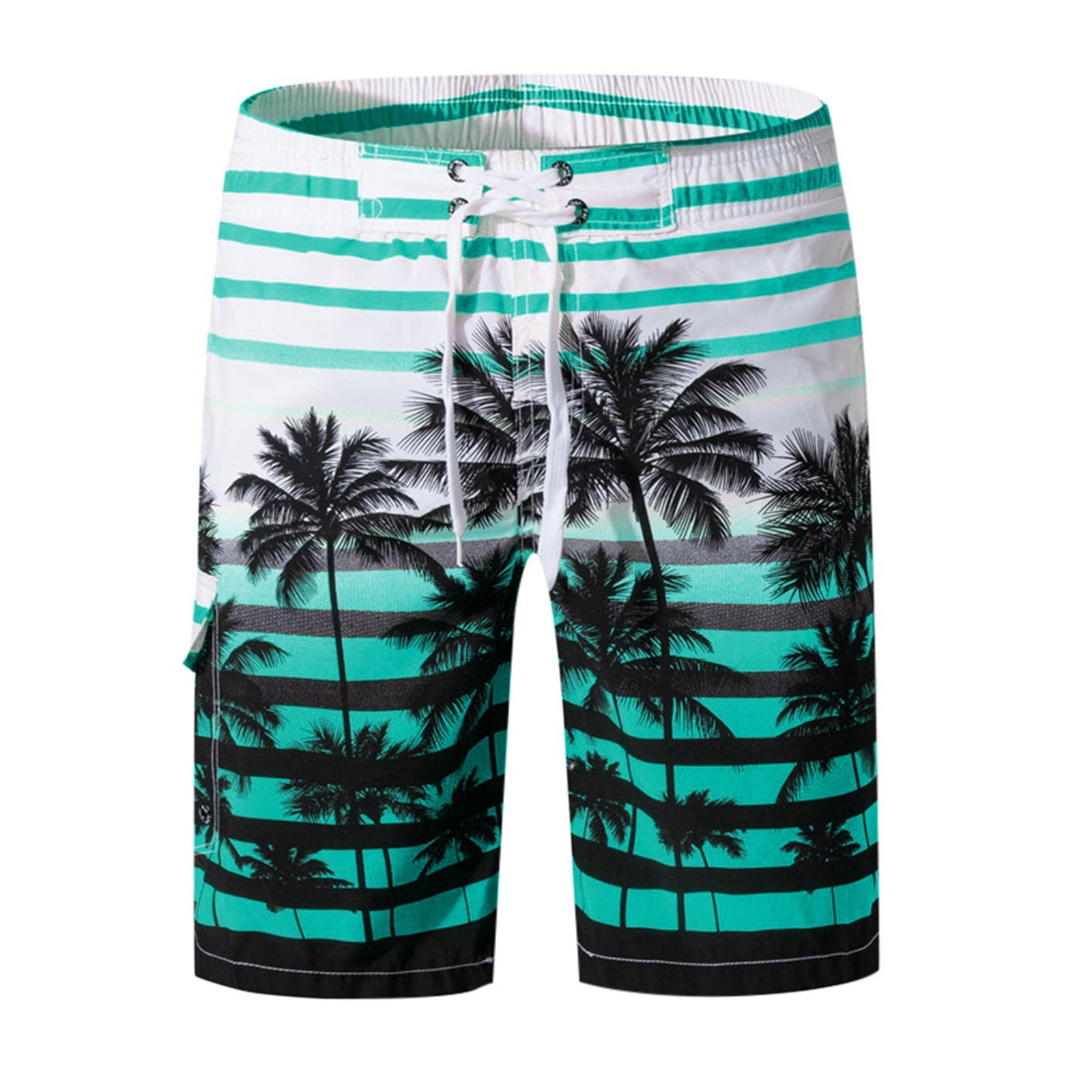 Kcolen Mens Swim Trunks 8 Inch Elastic Waist Board Shorts Stretchy Upf ...