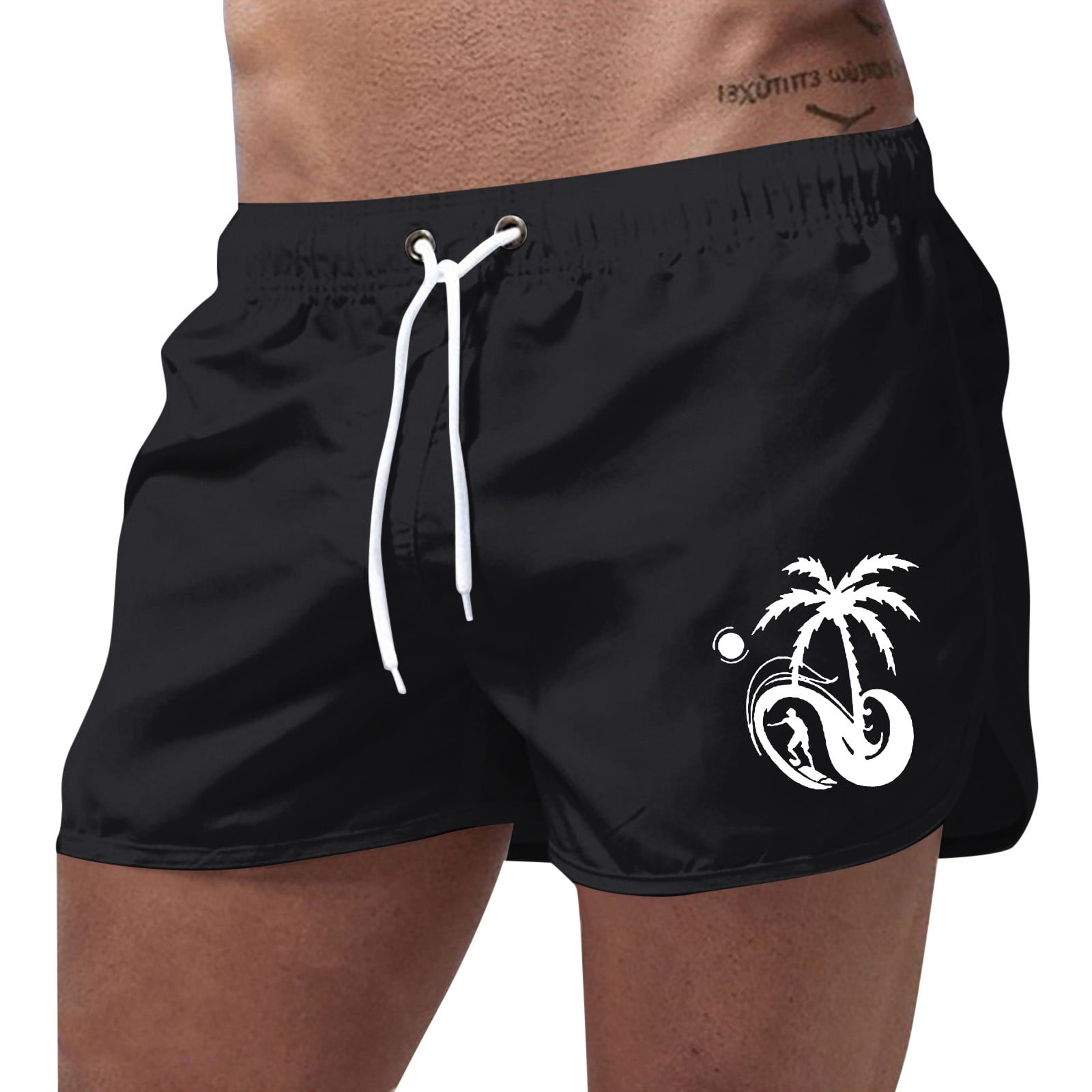 Kcolen Mens Swim Trunks 8 Inch High Stretch Hawaiian Shorts Stretchy ...