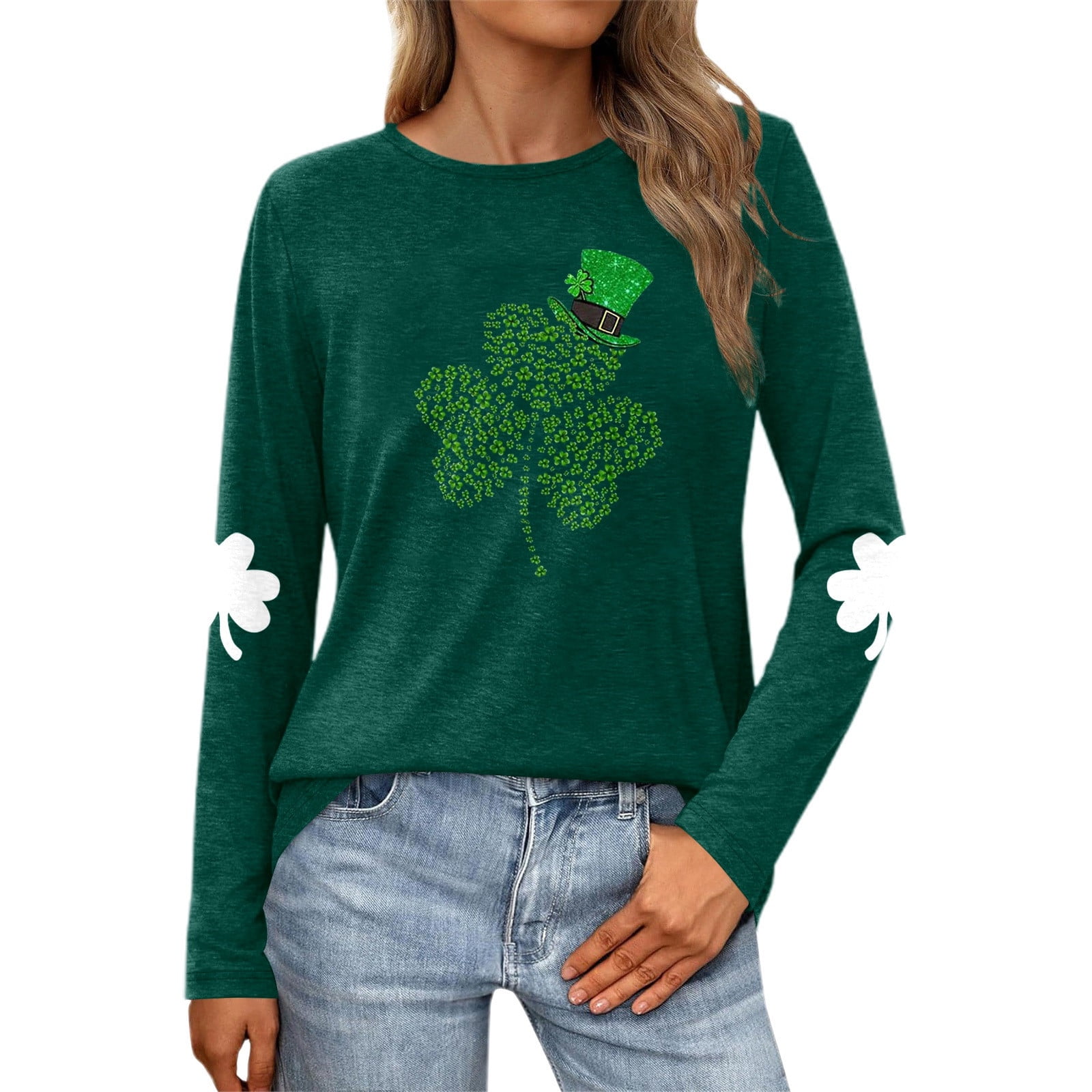 Kcolen St Patrick Day Shirts Shamrock Printed St Patricks Day T Shirts ...