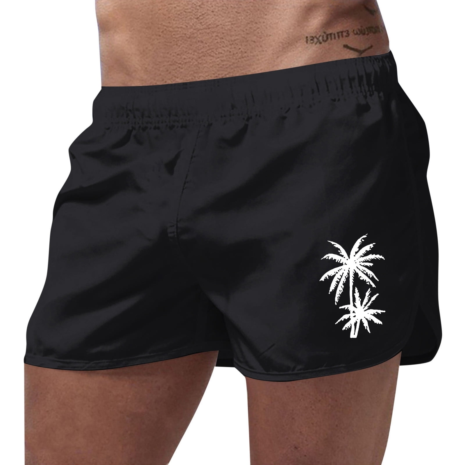 Kcolen Swim Trunks Men 5 Inch Inseam Elastic Waist Drawstring Mens Swim ...