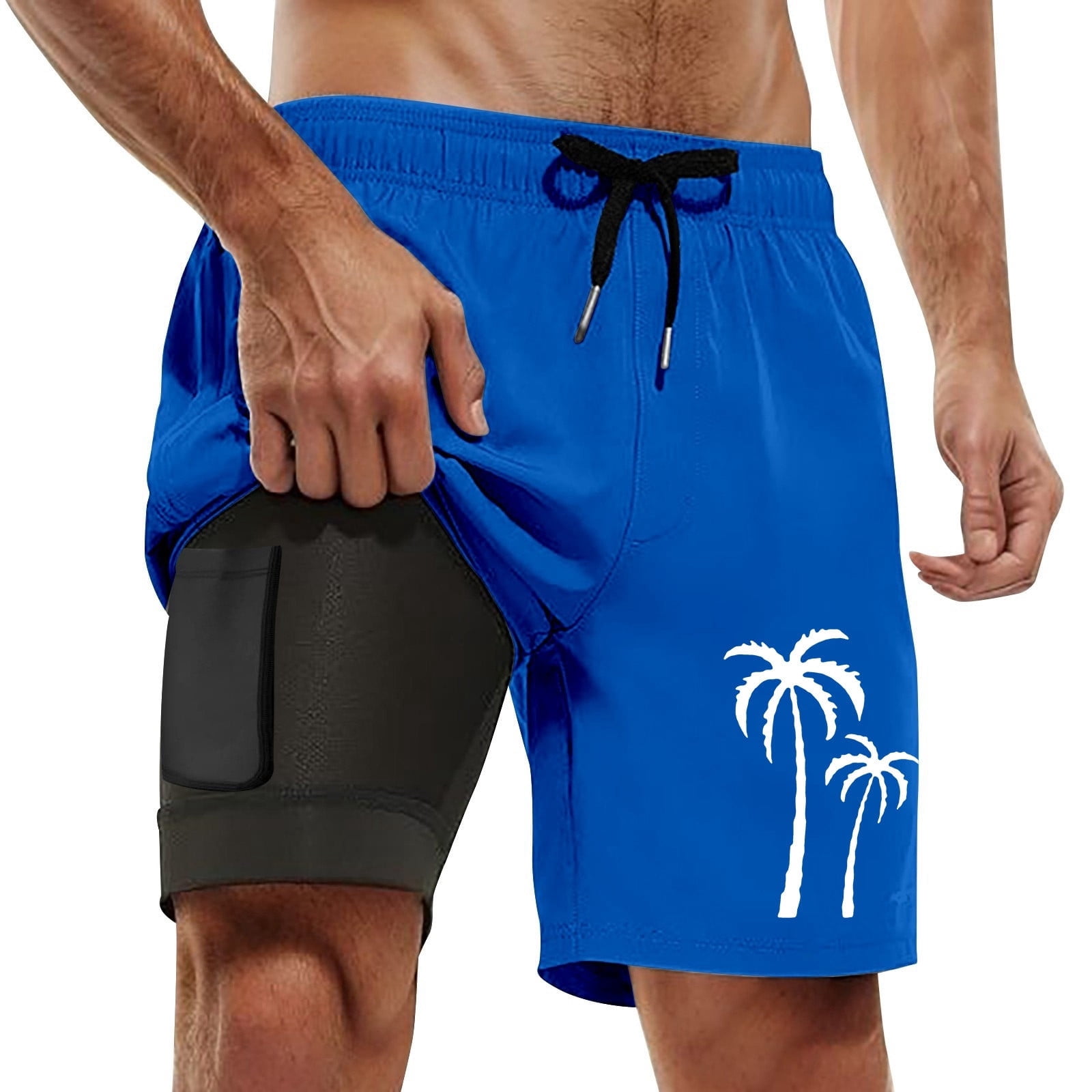 Kcolen Swim Trunks Men 5 Inch Inseam Soild Color Beach Swimming Shorts ...