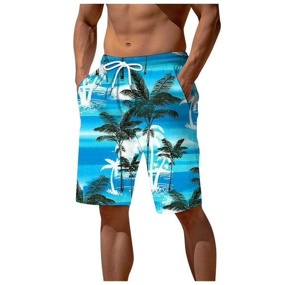 Kcolen Swim Trunks Men 7 Elastic Waist Drawstring Mens Bathing Suits ...
