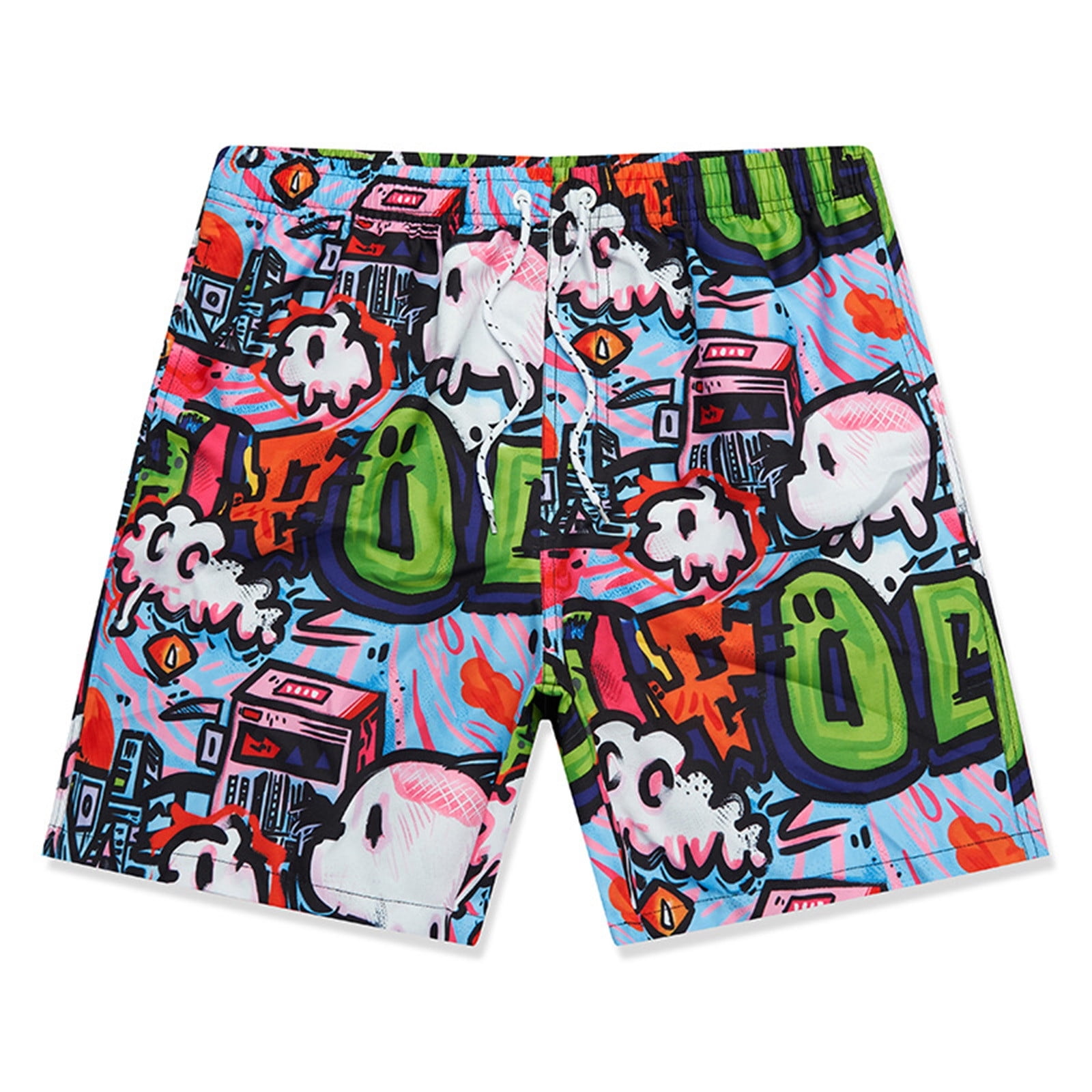 Kcolen Swim Trunks Men Soild Color Board Shorts Loose Bathing Suit Men ...