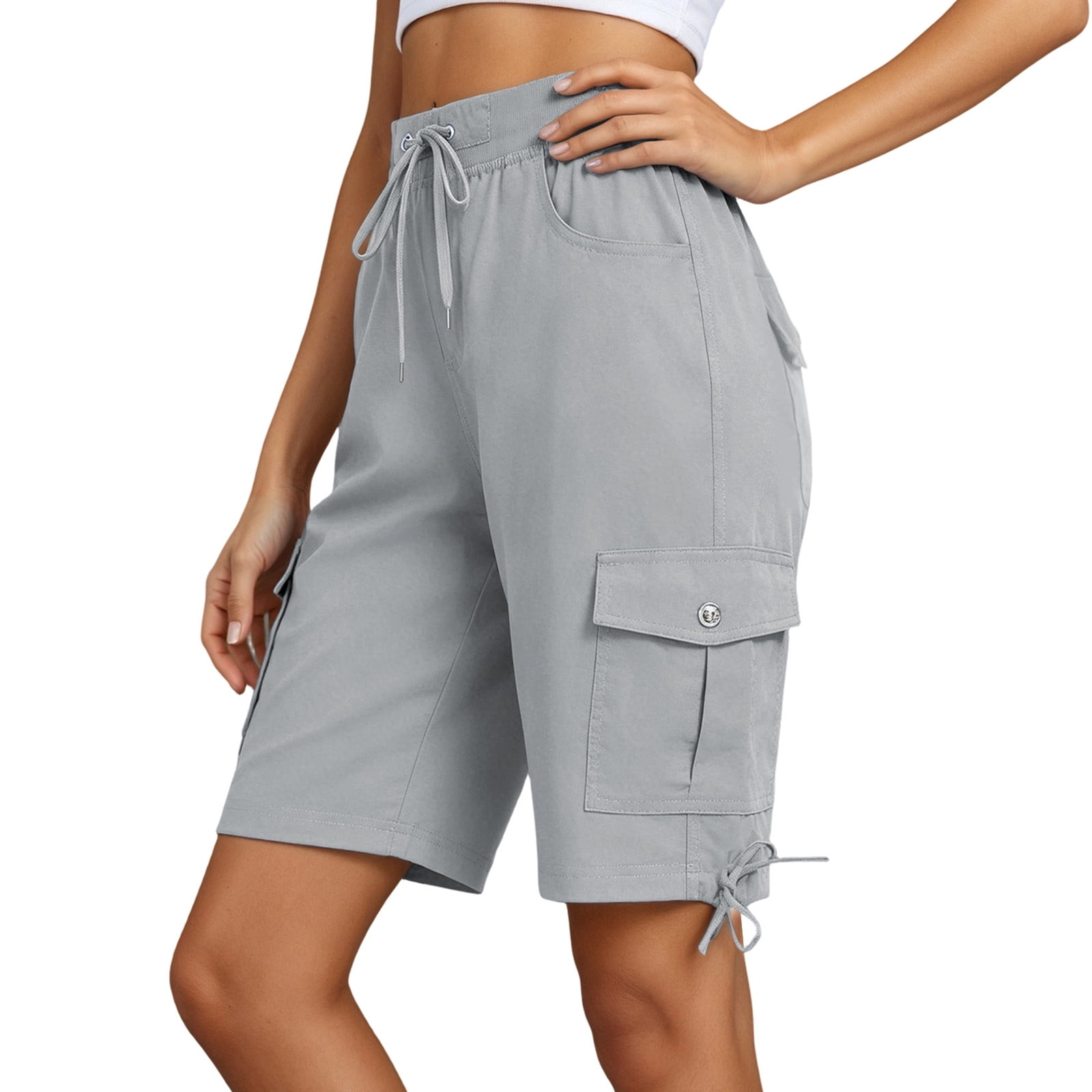 Kcolen Workout Shorts Women's Cargo Hiking Shorts Athletic Outdoor ...