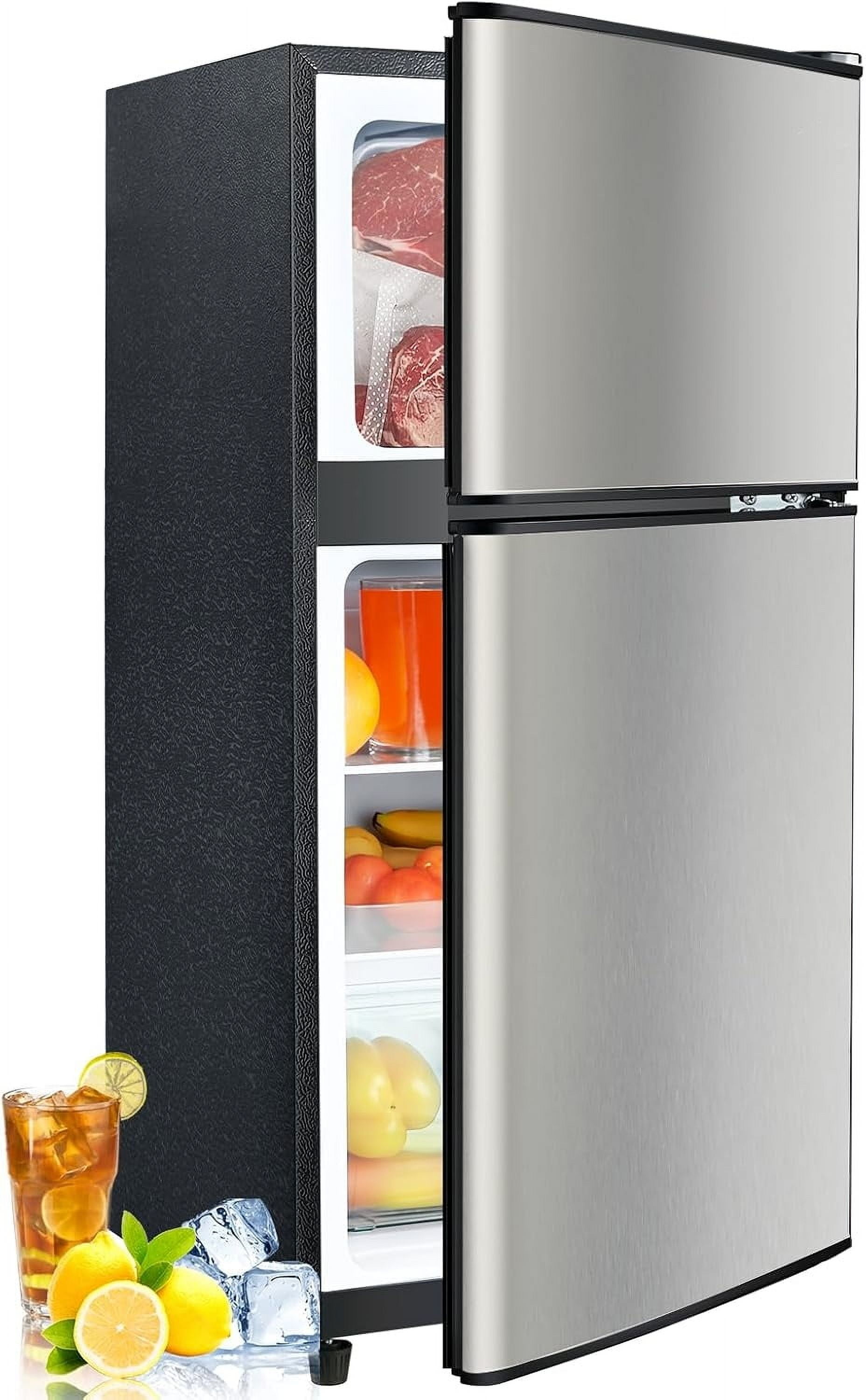 Kcpolre Mini Fridge with Freezer, 3.2 cuft Small Refrigerator, 7 ...