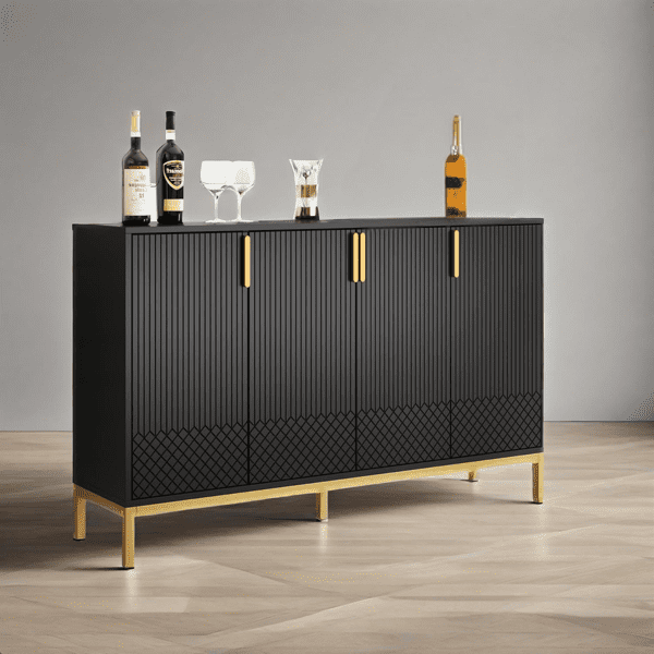 Kcpolre Tribesigns Storage Cabinet, Kitchen Sideboard With 4 Door ...