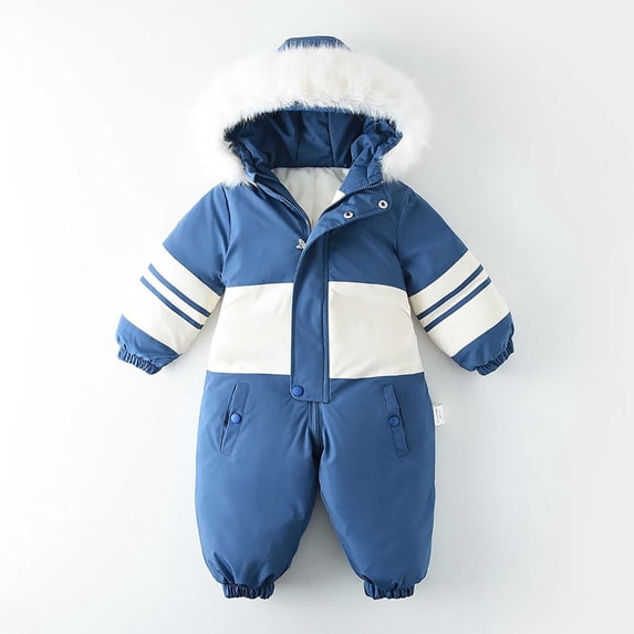 Kctiaxy Blue Infant Snowsuit Cute Baby Snow Suits Newborn Winter Coat ...