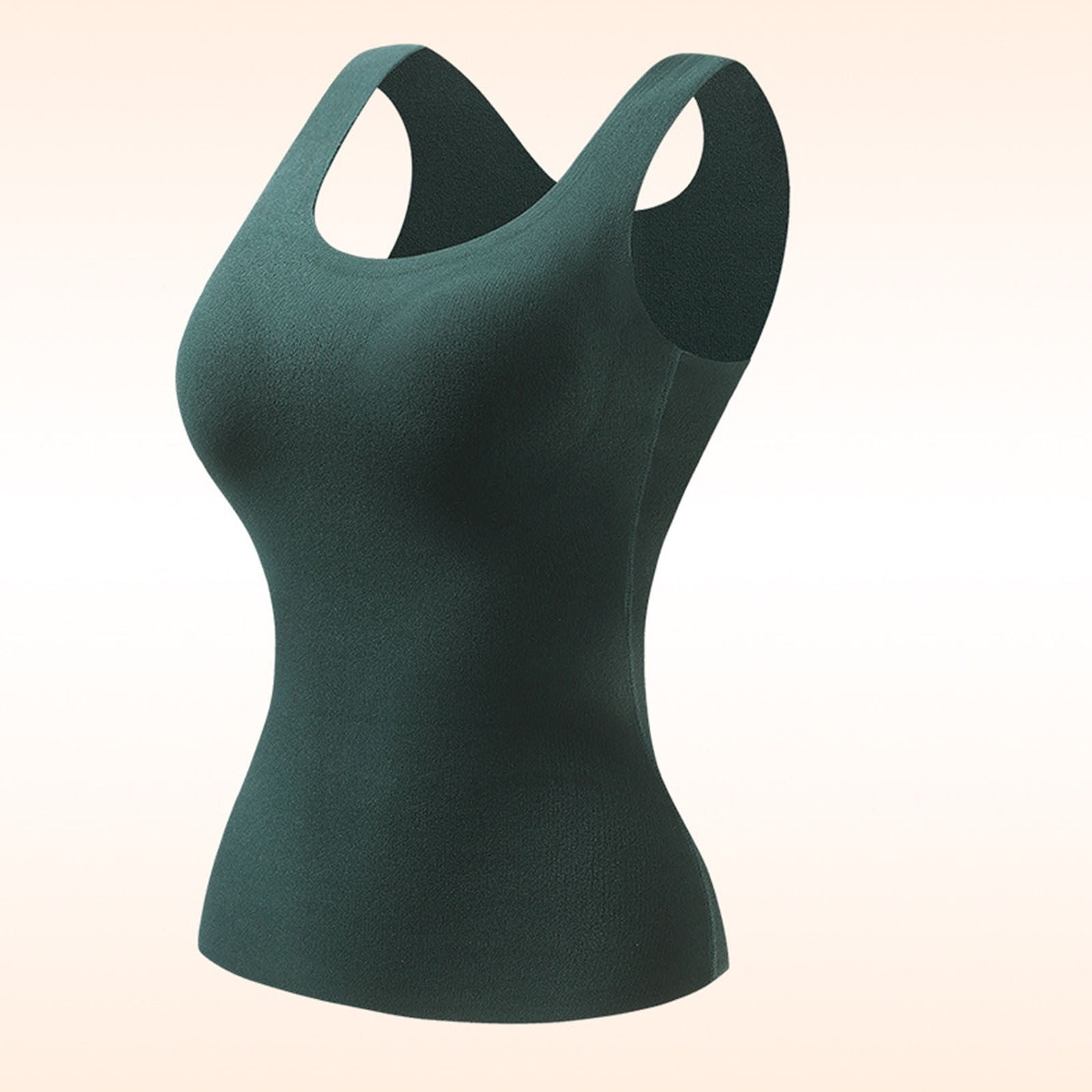 Kctiaxy Tank Top for Women Round Neck Thermal Sleeveless Tops Fashion ...