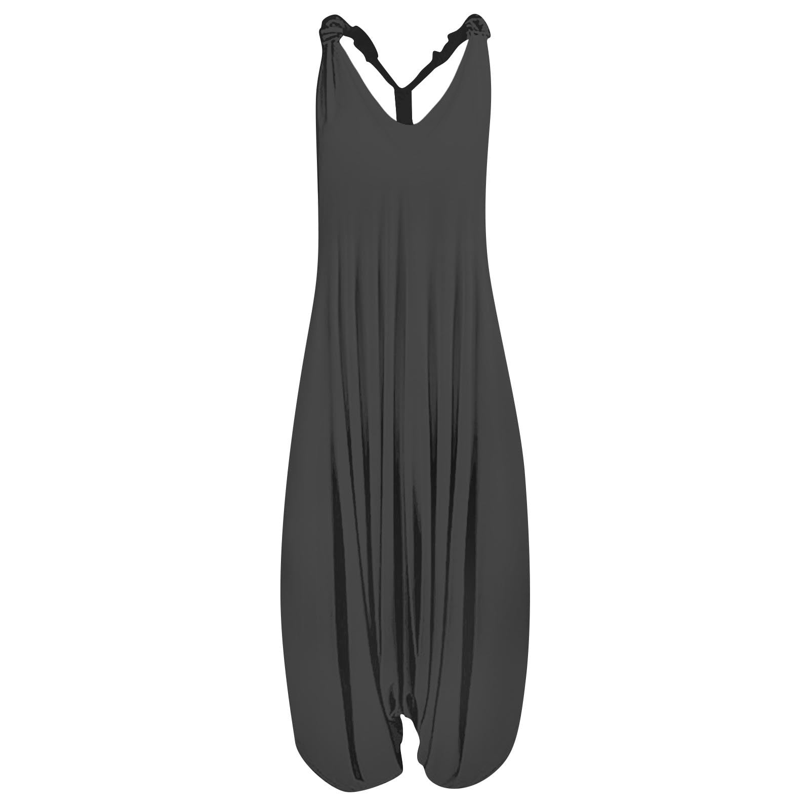 Kddylitq Capri Pants for Women Stretch Dressy Racerback Loose Fit ...