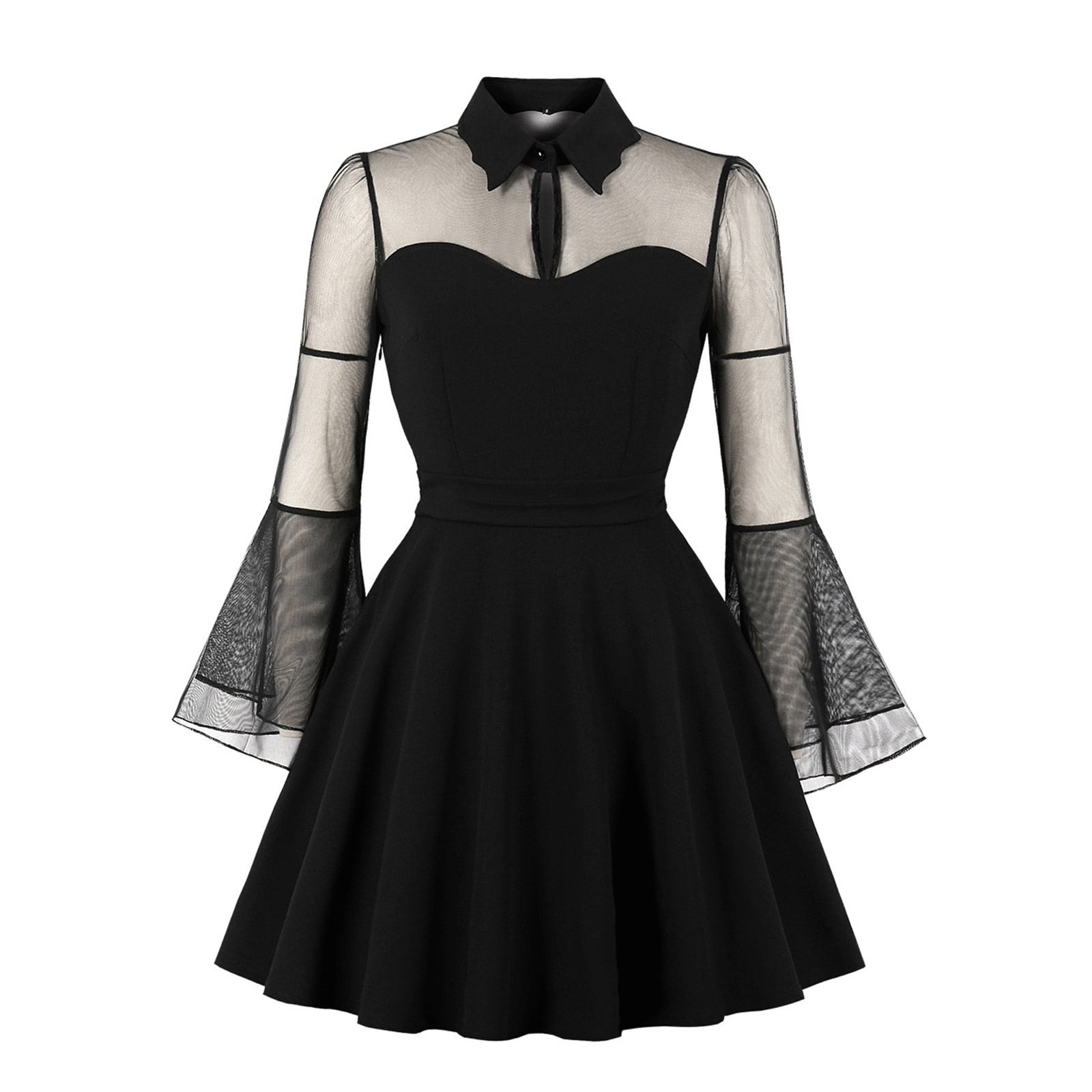 Kddylitq Women's Vintage Polka Dot 1950s Audrey Retro Rockabilly Prom ...