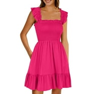 2025 Vacation Summer Spring Sundresses for Women Tank Solid Tiny Beach ...