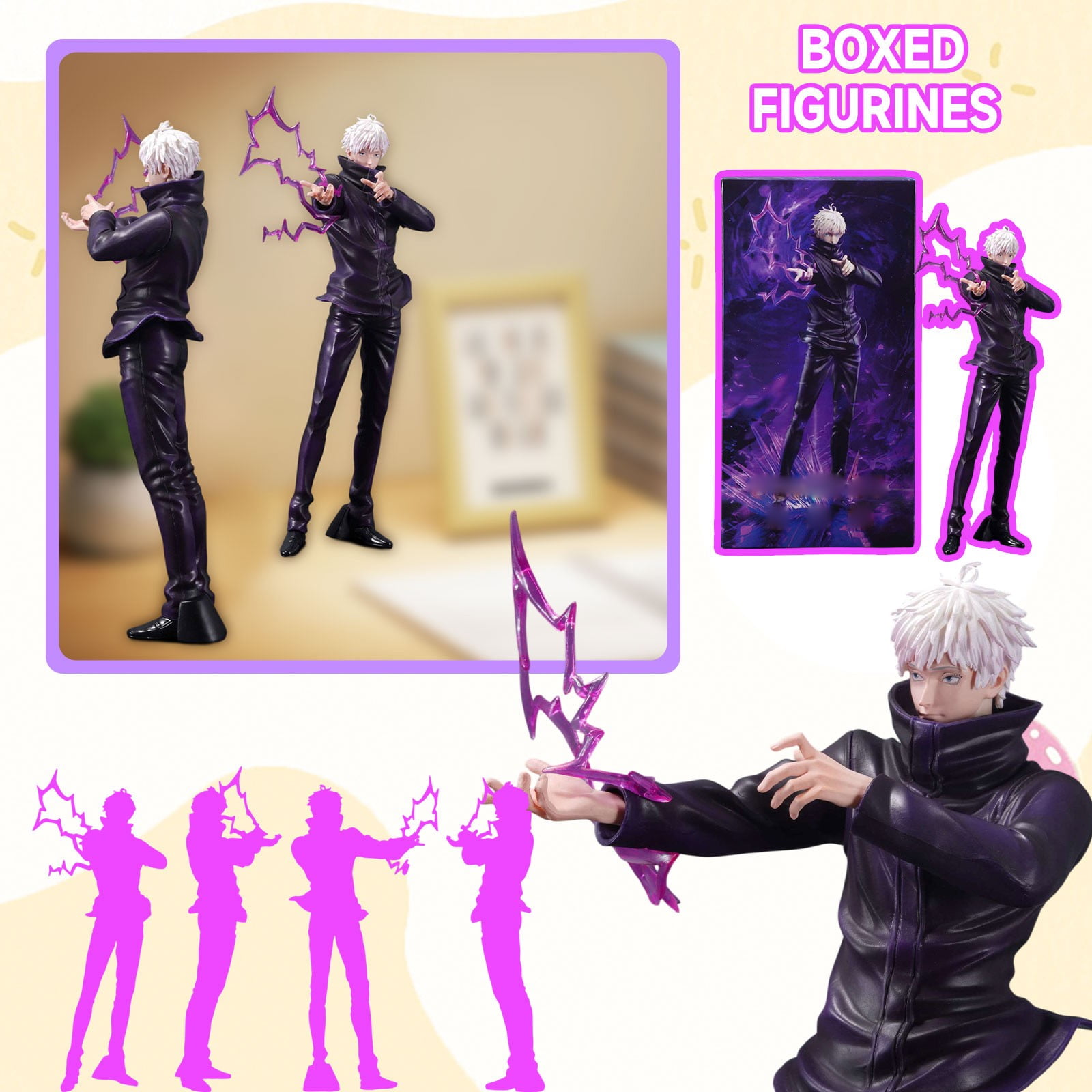 Kdfny 12" Jujutsu Kaisen Satoru Gojo Action Figure Toys - Collectible ...