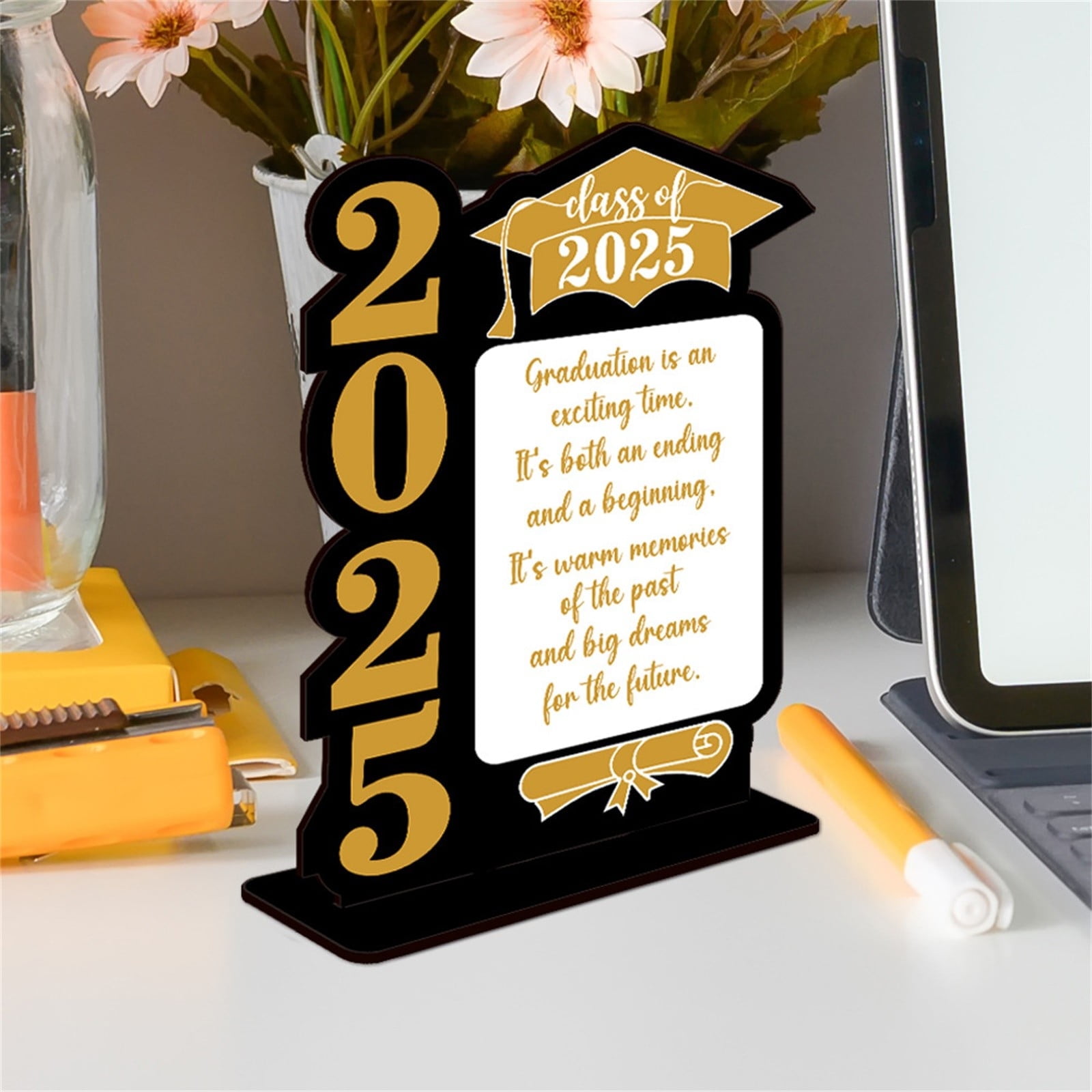 Kdfny 2025 Graduation Wooden Desktop Ornaments – Graduation Table ...
